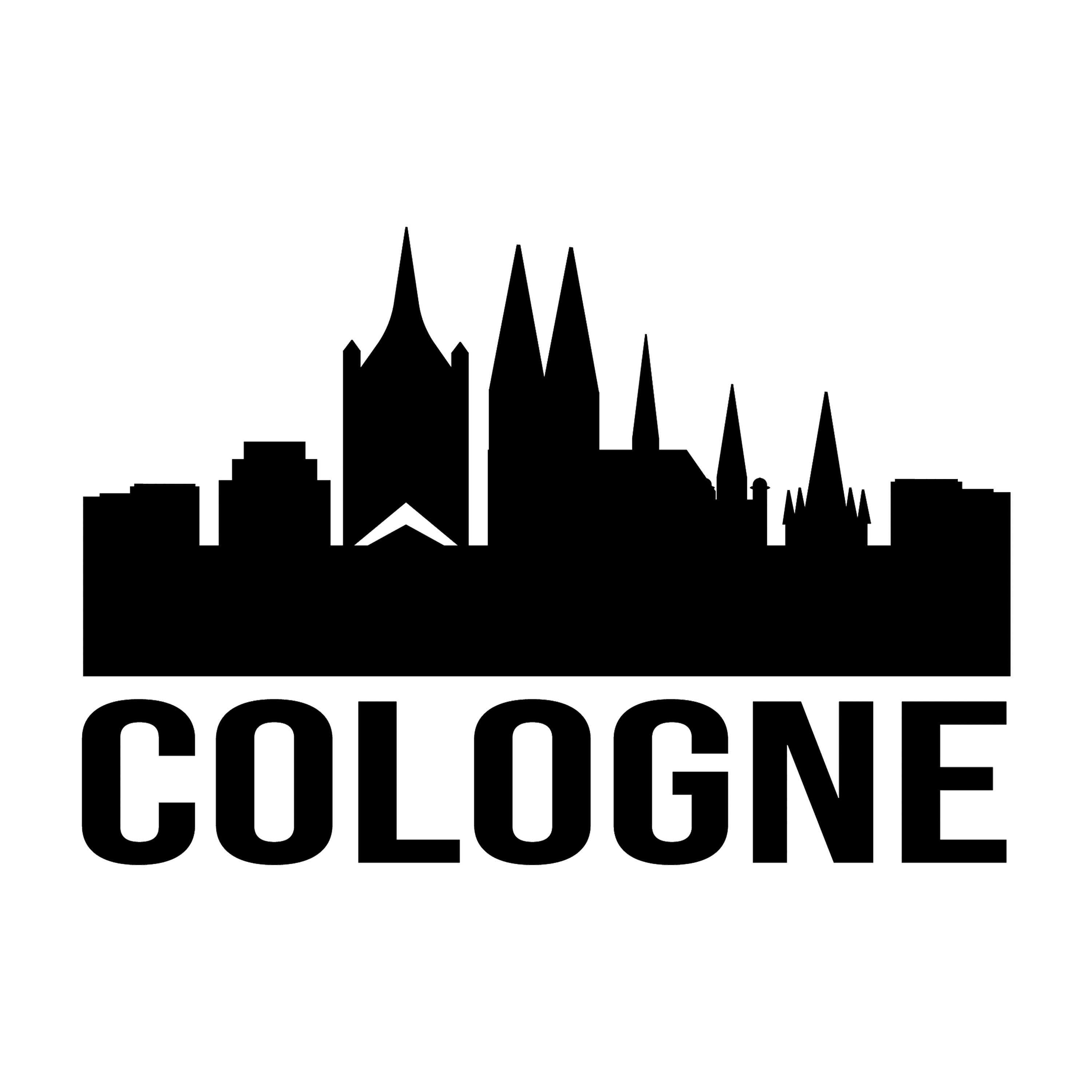 Autoaufkleber Cologne Skyline